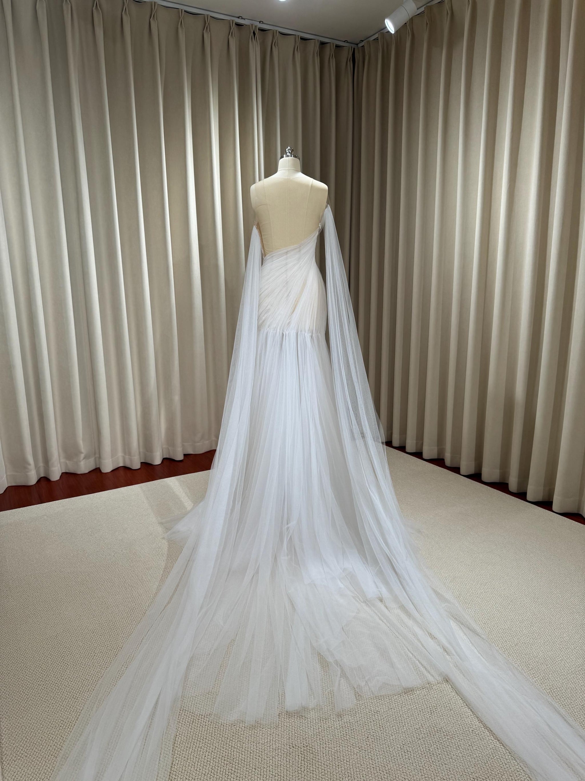 Minimalist Simple Tulle Wedding Prom Dress, Custom Fairy Unique Courth ...