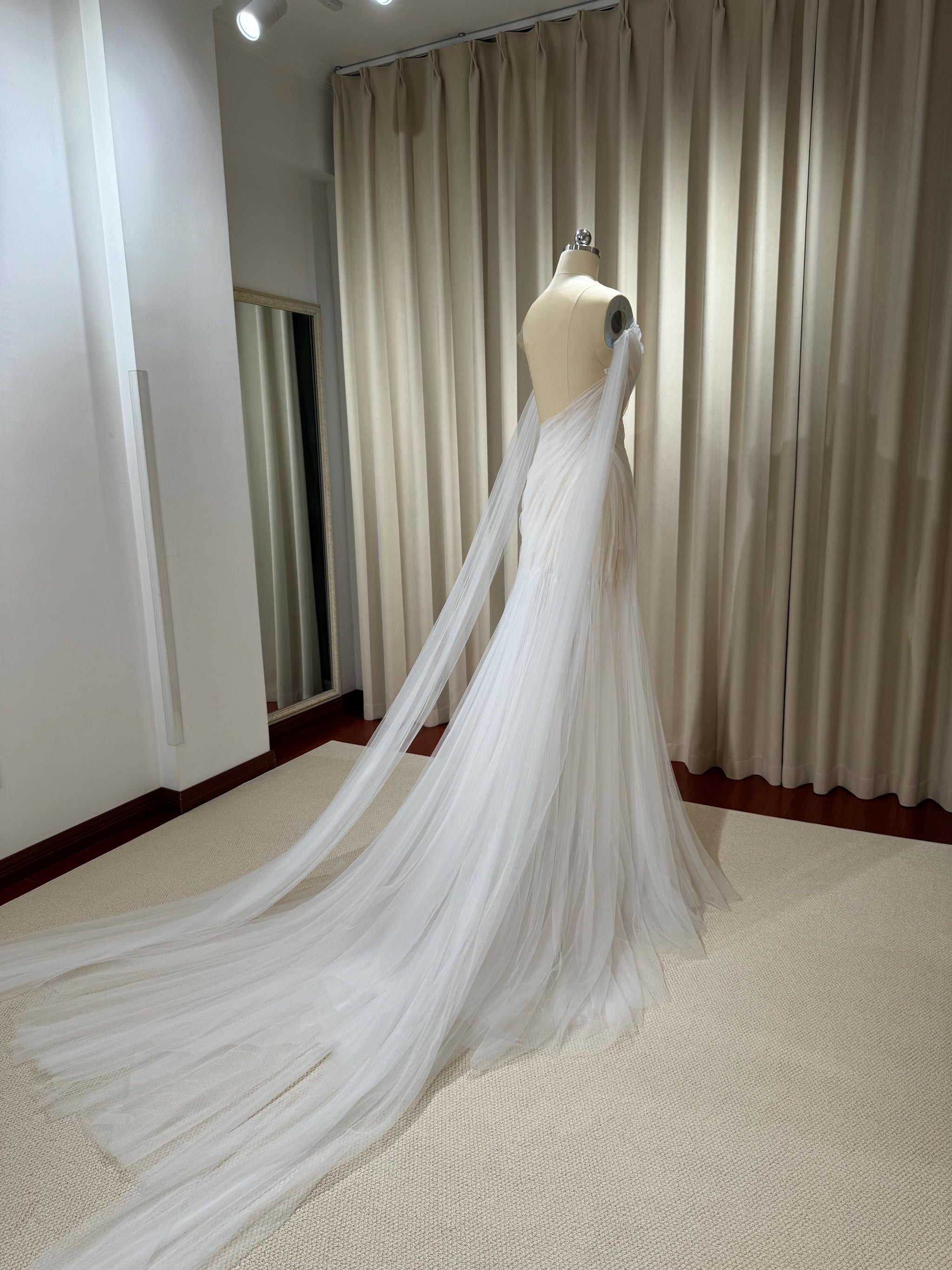 Minimalist Simple Tulle Wedding Prom Dress, Custom Fairy Unique Courth ...